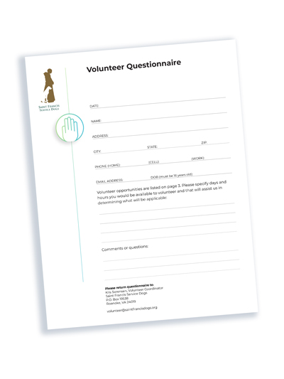 Volunteer – Saint Francis Service Dogs